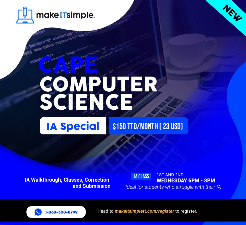 Cape Computer Science Unit 2 2023 – makeITsimpleTT Online Store